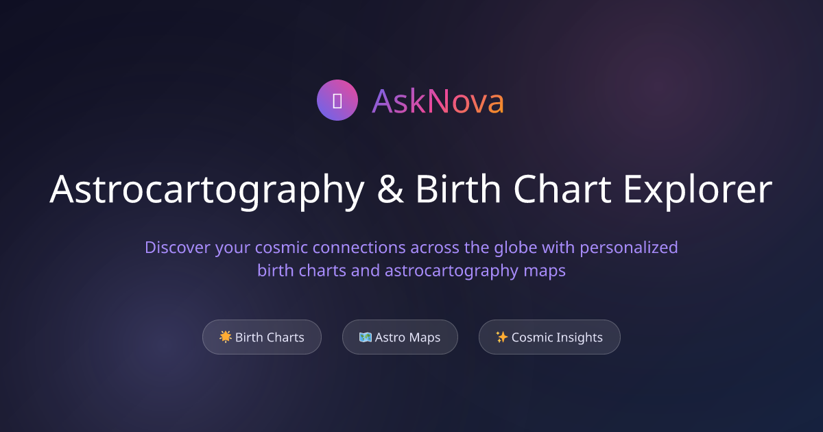 Your Personalized Astrocartography Map | Astrocartography Calculator